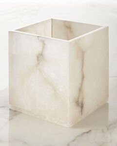 kassatex alabaster wastebasket, white