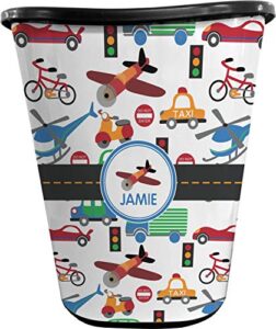 rnk shops transportation waste basket - single sided (black) (personalized)