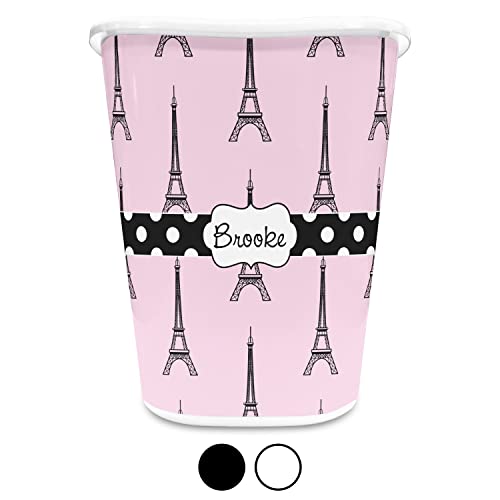 RNK Shops Eiffel Tower Waste Basket - Single Sided (Black) (Personalized)