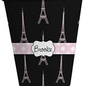 RNK Shops Black Eiffel Tower Waste Basket - Single Sided (Black) (Personalized)