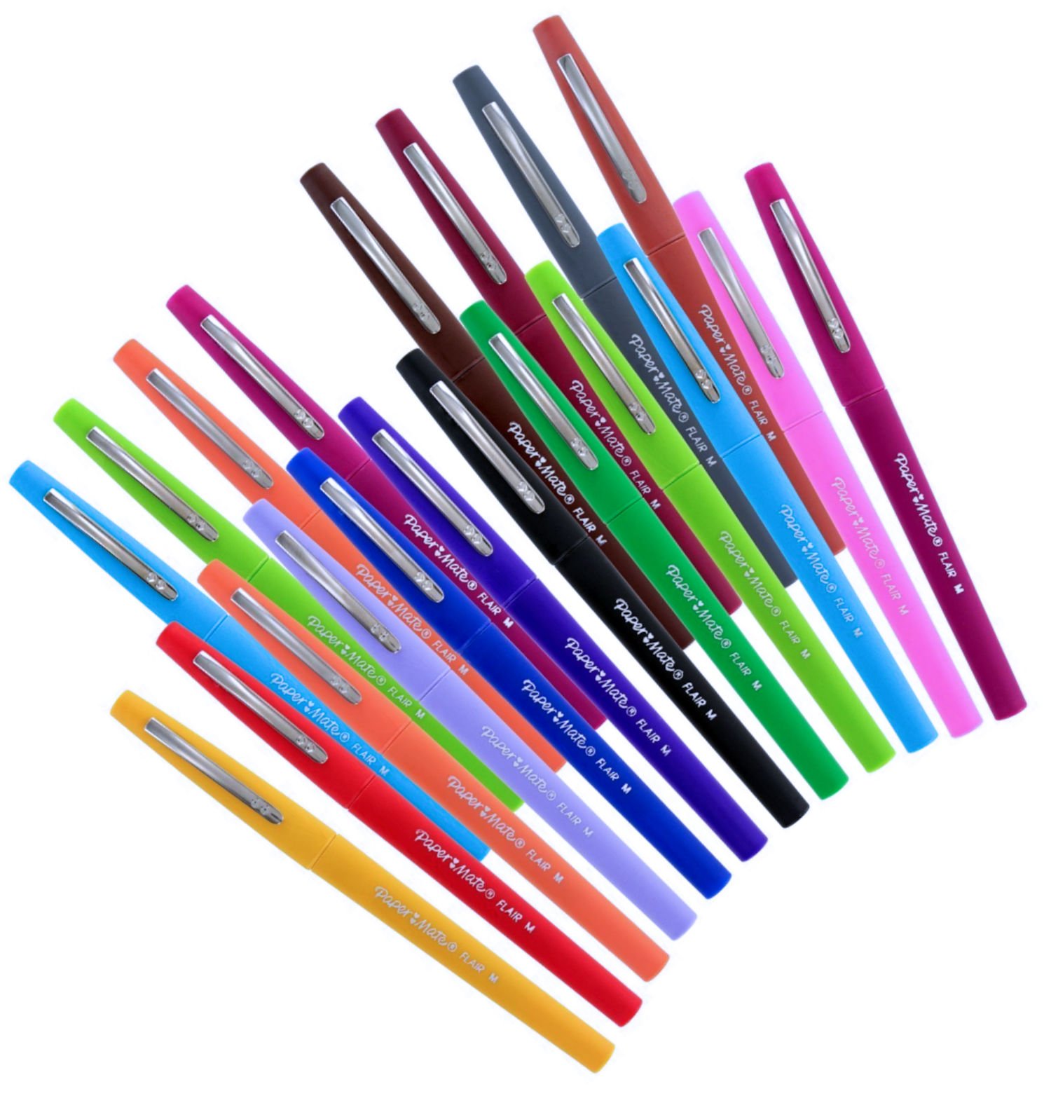 Paper Mate Flair Pens, Assorted Colors, 20