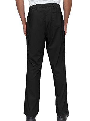 Healing Hands 6 Pocket Mens Scrubs Pant Blue Label 9124 Dylan Drawstring Waist Scrub Pant for Men Black S