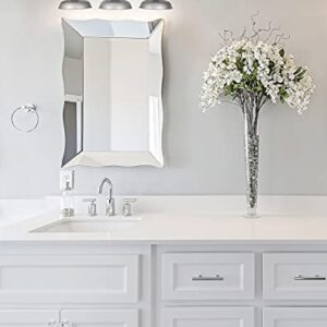 Design House 520312 Kimball Industrial Farmhouse 3-Light Indoor Bathroom Vanity Light with Metal Shades for Over the Mirror, Galvanized Paint