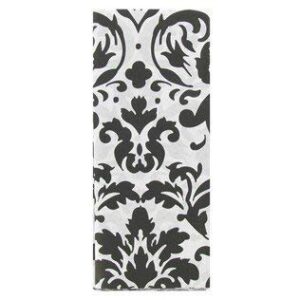 black & white damask tissue paper