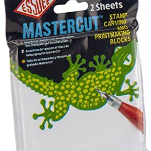 ESSDEE Mastercut Linoleum Carving Blocks - Stampmaking Printmaking Lino Carve - 100 x 100 x 4mm - Pack of 2