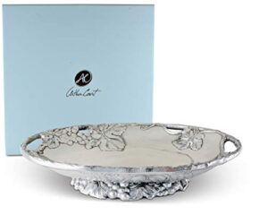 arthur court designs aluminum grape footed side dish server 11 inch long