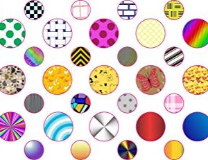 StickerTalk Decorated Camera Dots Webcam Covers, 1 Sheet of 32 Stickers at .25 inches Diameter, 21 Stickers at .375 inches Diameter.