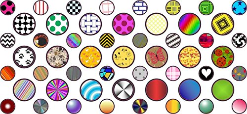 StickerTalk Decorated Camera Dots Webcam Covers, 1 Sheet of 32 Stickers at .25 inches Diameter, 21 Stickers at .375 inches Diameter.