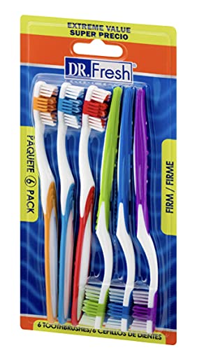 Dr. Fresh 6 Pack Firm Toothbrushes