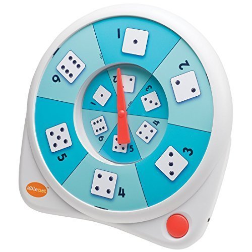 AbleNet All-Turn-It Spinner, Includes a Dice Overlay Set, Separate Instructions for Play with Games, Activities Including Board Games