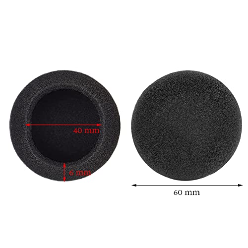 10 Pairs 60mm/2.4" Replacement Foam Ear Pud Earpads Sponge Cushion Covers for Logitech H600, H330, H340 / Sony MDR-G45LP,MDR-G55LP ,MDR-G410LP, MDR-G101LP, MDR-G42LP, DR-220DPV, MDR-G45 ,IF240R,SRF-HM33, MDR-027 ,MDR-222 ,SRF-H4,MDR-NC5 ,MDR-NC6s,MDR-023