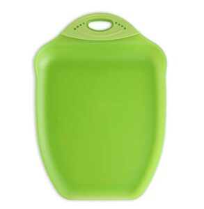 dexas chop & scoop cutting board, 9.5 by 13 inches, solid green