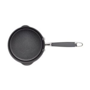 Anolon Advanced Hard Anodized Nonstick Sauce Pan/Saucepan with Straining and Lid, 2 Quart, Graphite