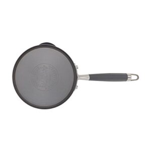 Anolon Advanced Hard Anodized Nonstick Sauce Pan/Saucepan with Straining and Lid, 2 Quart, Graphite