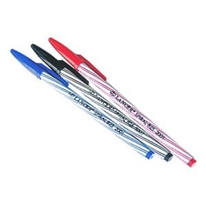 lancer spiral professional ballpoint pen 0.5 mm, 4 blue, 4 black, 4 red