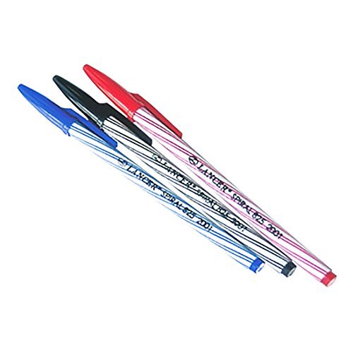 Lancer Spiral Professional Ballpoint Pen 0.5 mm, 4 Blue, 4 Black, 4 Red