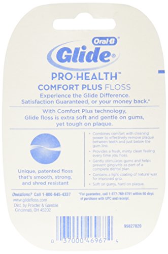 Glide PRO-Health Comfort Plus Dental Floss, Mint, 43.7-Yard Dispenser (Pack of 3)