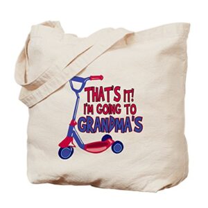 cafepress going to grandma's tote bag natural canvas tote bag, reusable shopping bag