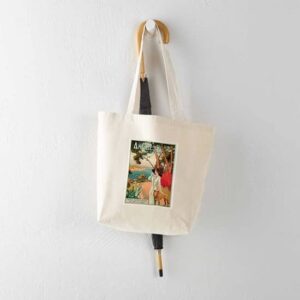 CafePress Vintage 1910 Antibes Italy Travel Tote Bag Natural Canvas Tote Bag, Reusable Shopping Bag