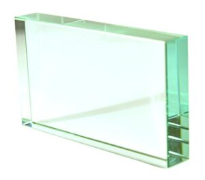 optical glass rectangle: 3.9" (115mm) x 2.6" (65mm) x 0.7"(18mm), made of high quality optical glass