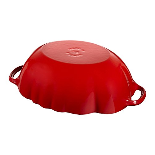 STAUB Cast Iron Dutch Oven 3-qt Tomato Cocotte, Made in France, Serves 2-3, Cherry