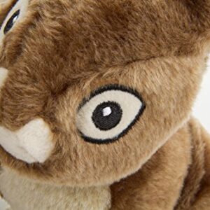 goDog Wildlife Rabbit Squeaky Plush Dog Toy, Chew Guard Technology - Brown, Large