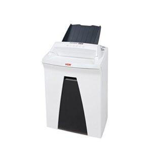 hsm securio af150 cross-cut shredder with automatic paper feed; shreds up to 150 automatically/19 manually; 9 gallon capacity