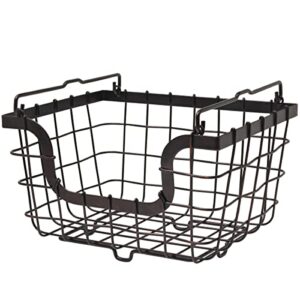 Gourmet Basics by Mikasa General Store Stacking/Nesting Metal Basket