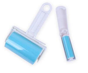 ilifetech reusable sticky picker set cleaner lint roller pet hair remover brush, blue