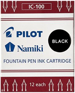 pilot namiki ink refill cartridge black 12pk