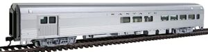 walthersmainline 85' budd baggage-lounge - ready to run -- santa fe (silver)