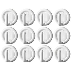 interdesign self adhesive utility hook, set of 12, white