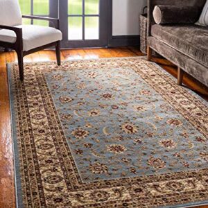 Unique Loom Voyage Collection Traditional Oriental Classic Intricate Design Area Rug, 3' 3" x 5' 3" Rectangle, Light Blue/Cream