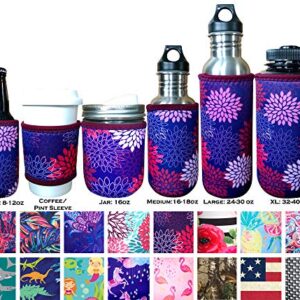 Koverz Neoprene 12 oz. Can/Bottle Coolie Insulator - Choose Your Style! - Midnight Mums