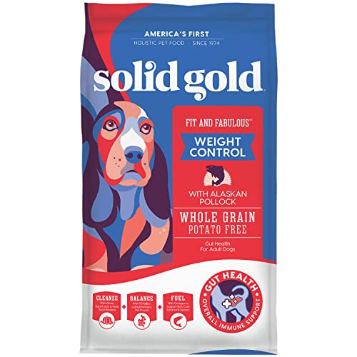 Solid Gold Fit and Fabulous Dog Food - Dry Dog Food for Weight Control - Digestive Probiotics for Dogs - Grain & Gluten Free - High Fiber & Low Fat - Omega, Superfood & Antioxidant Support