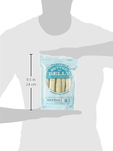 Better Belly Highly Digestible Rawhide Dental Chews, Treat Your Dog to a Chew with NO Artificial Colors or Flavors