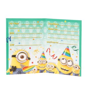 Despicable Me Party Invitations - 5.5" x 4", 8 Pcs