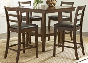 liberty furniture hampton medium brown 5 piece gathering table set