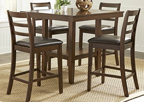 Liberty Furniture Hampton Medium Brown 5 Piece Gathering Table Set