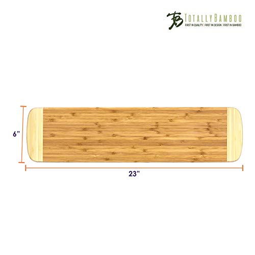 Totally Bamboo Palaoa Bamboo Bread Cutting Board, 23" x 6", Natural Two Tone