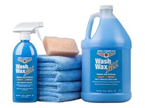 wet or waterless car wash wax kit 144 oz with bug remover aircraft quality for your car, rv, boat, motorcycle. guaranteed the best wet or waterless car wash & wax. spray on, wipe dry detailer, use anywhere & anytime