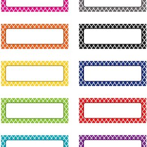 Teacher Created Resources Moroccan Magnetic Labels (20684) 2.5 x 1 inch