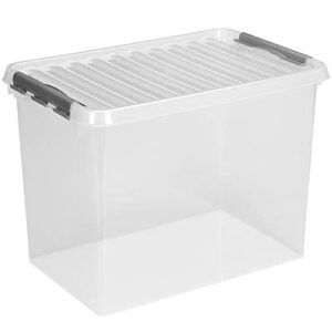 sunware q-line storage box, transparent metallic, one size