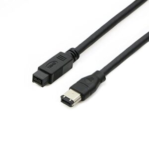 pasow firewire 800 to 400 9 to 6 pin cable (9pin 6pin) 6ft, ieee 1394 firewire 800 9-pin/6-pin cable 6 feet(9 pin to 6 pin)