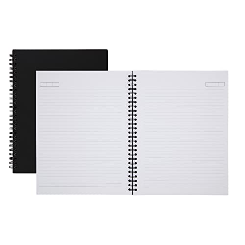 Office Depot Wirebound Notebook, Business, 7 1/4in. x 9 1/2in., 160 Pages (80 Sheets), Black, ODUS1402-024