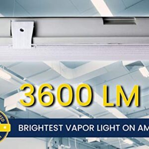 Orilis 2 Ft 36W Commercial Indoor/Outdoor Integrated Vapor Tight Water Resistant Anti-Fogging LED Fixture - 6500K - 3,600 Lumens