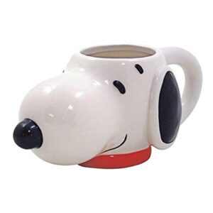 icup peanuts snoopy molded head ceramic mug, clear