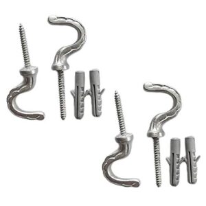 choose from 17 styles and colors of decorative hooks (4 silver hooks)