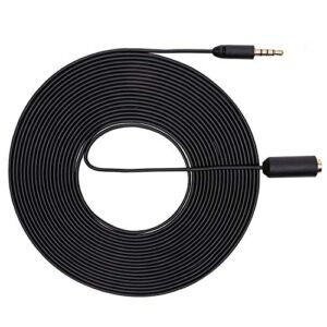 movo pm10ec6 3.5mm mic extension cord 20 ft - male to female 3.5mm trrs microphone extension cable - aux cord for iphone, android mic cord trrs extension cable for lav mics