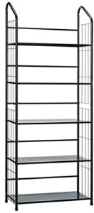 unbrand black 5 tier metal bookshelf rack,